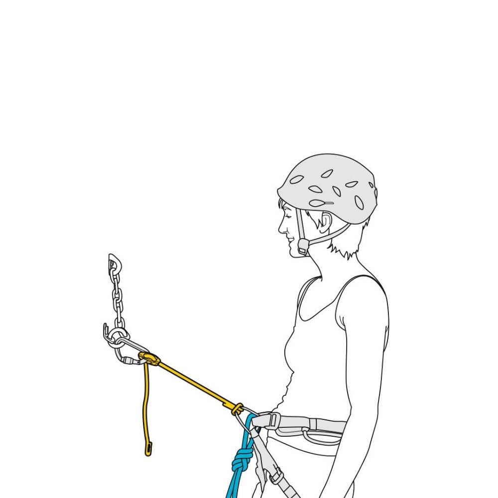 PETZL CONNECT ADJUST ADJUSTABLE SINGLE LANYARD Climbing ropes and l...