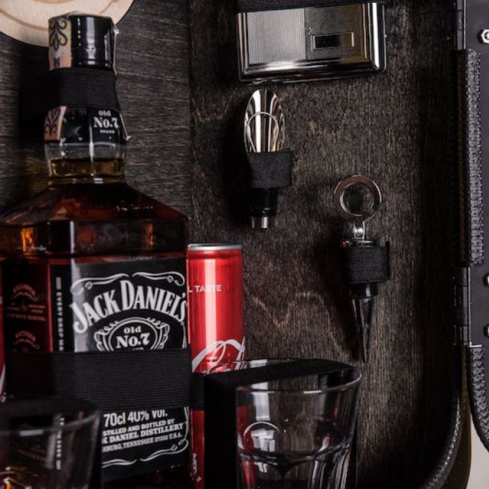 METAL PETROL CANISTER MINI BAR - BLACK Firefighting equipment