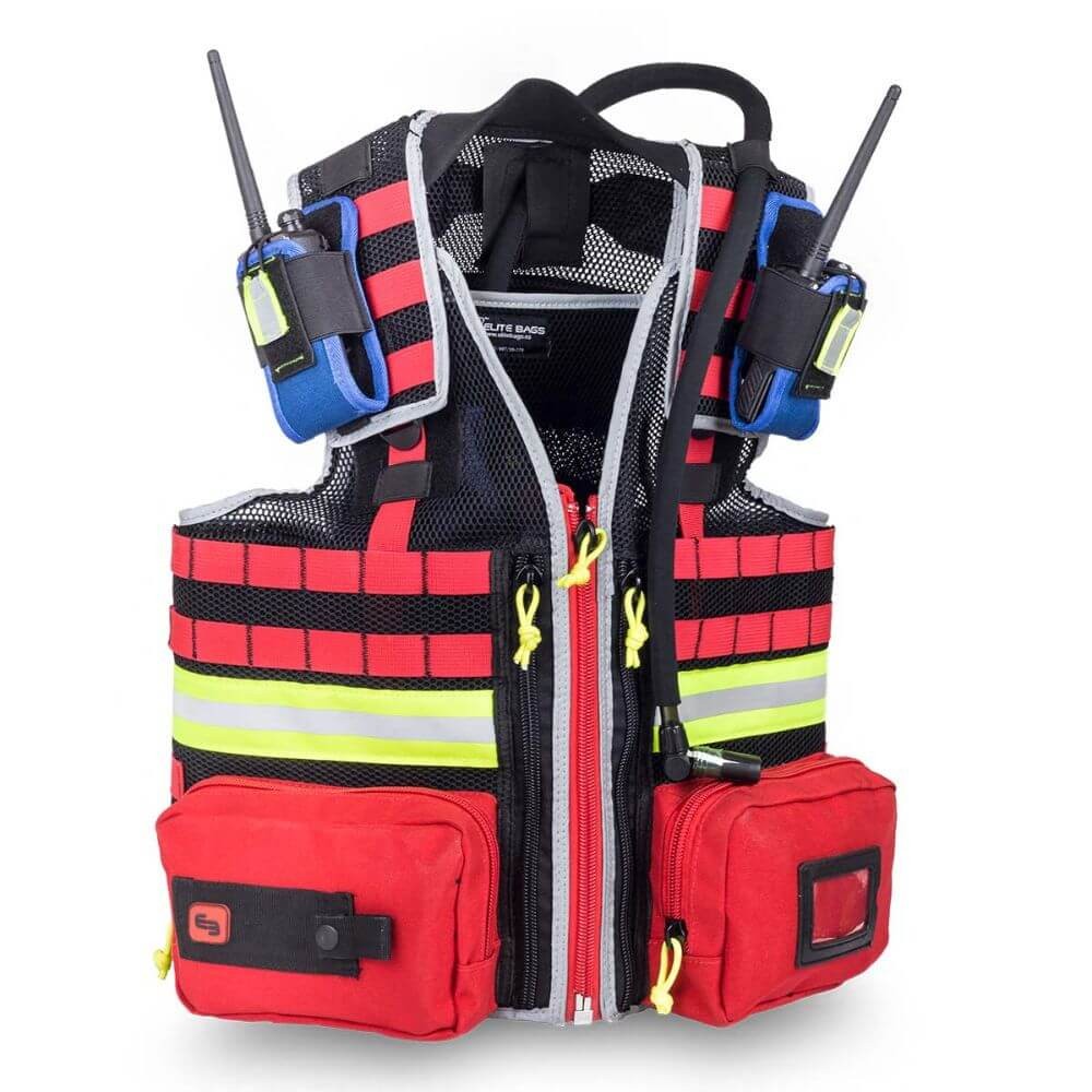 ELITE BAGS EMERGENCY INTERVENTION VEST - RED Emergency protective c...