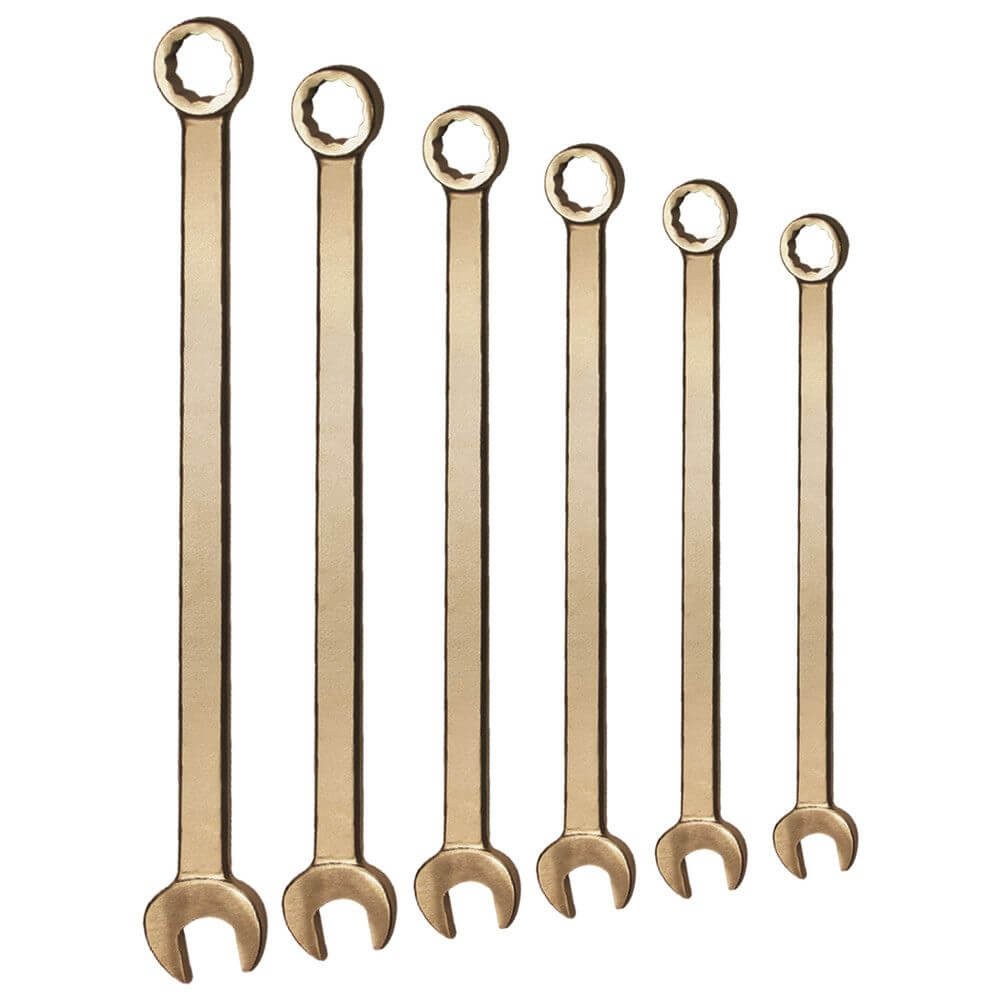 COMBINATION WRENCH SET, NON-SPARKING, EXTRA LONG, 10 PCE, 10 - 32 M...