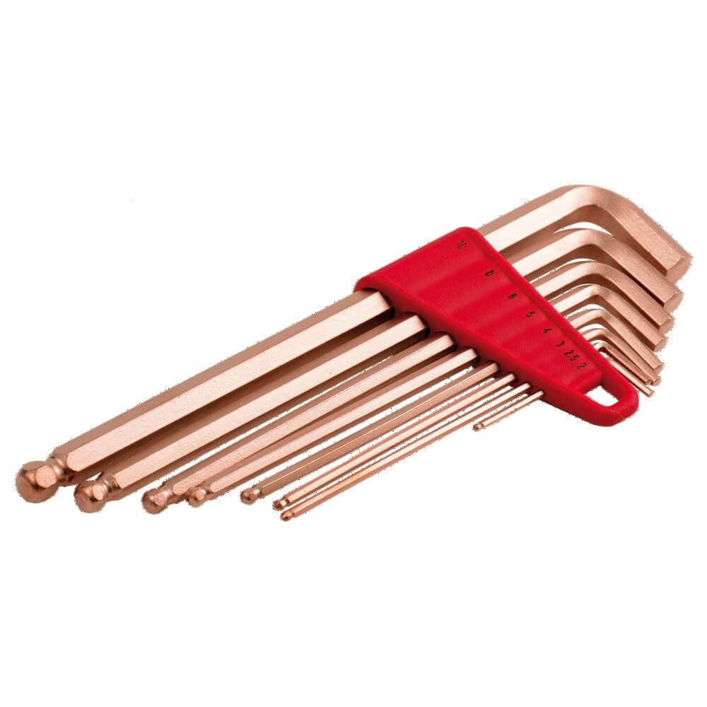 SPANNER WRENCH SET, NON-SPARKING, LONG, HEXAGONAL, 8 PCE, 2 - 10 MM...