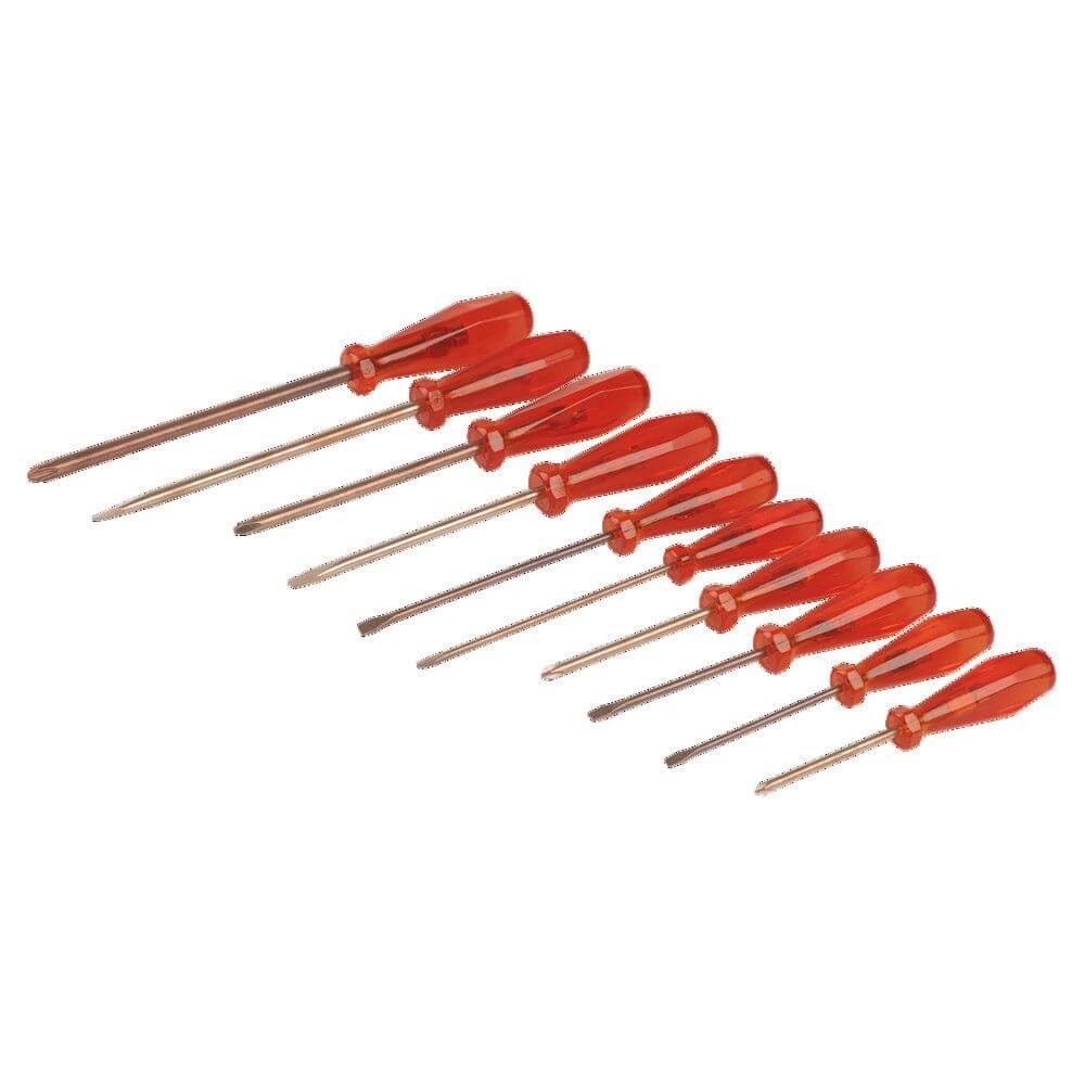 SCREWDRIVER SET, NON-SPARKING, SLOTTED, 4 PIECES Non-sparking tool