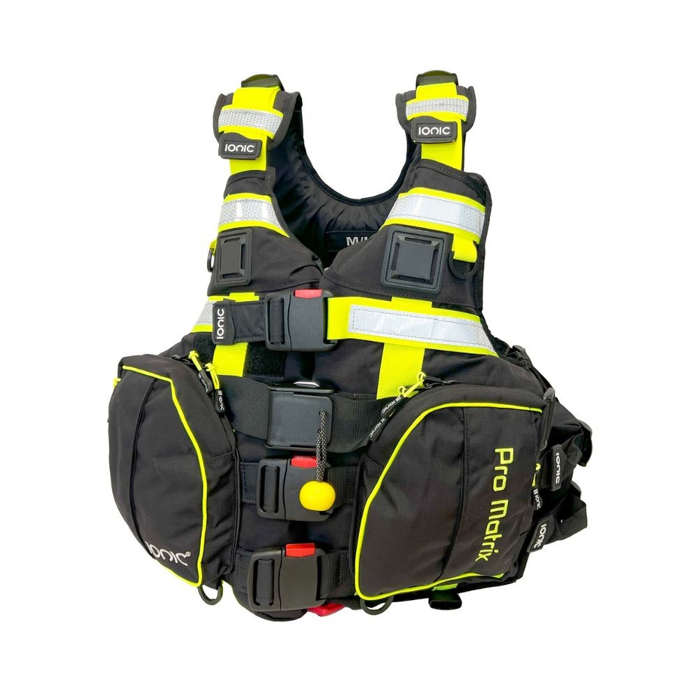 IONIC PRO MATRIX BLACK RESCUE LIFEJACKET Water rescue protective cl...